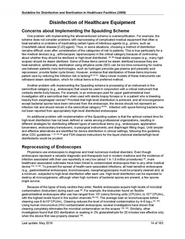 CDC Guideline for Disinfection and Sterilization in Healthcare ...